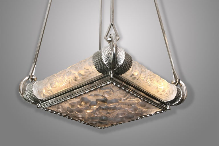 Art Deco French Genet and Michon Ceiling Light For Sale at 1stDibs