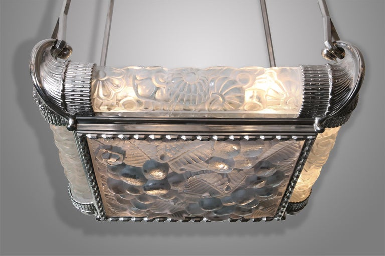 Art Deco French Genet and Michon Ceiling Light For Sale at 1stDibs