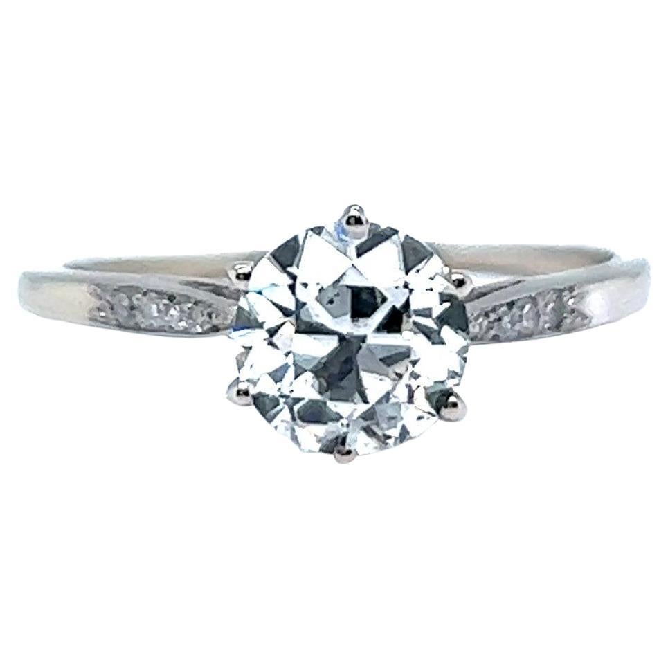 Art Deco 1.16 Carat Diamond Gold Engagement Ring For Sale at 1stDibs ...