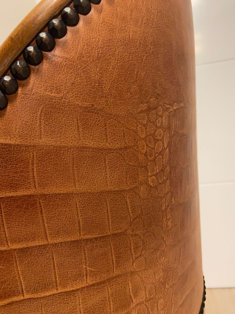 Art Deco French Mercier Frères Set of 6 Chairs Wood, Cognac Colour ...