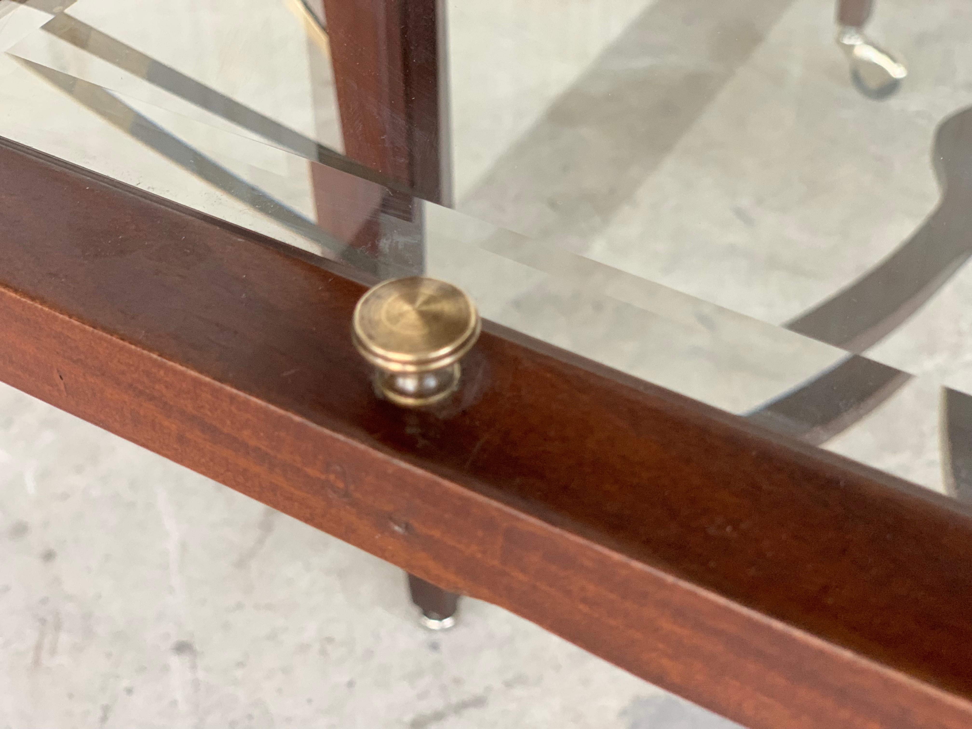 Art Decó French Neoclassical Mahogany Showcase Tea Table or Serving ...