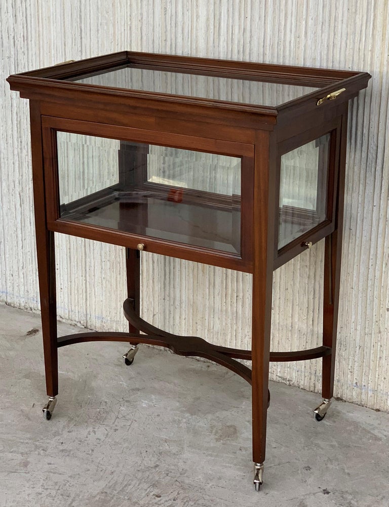 Art Decó French Neoclassical Mahogany Showcase Tea Table or Serving ...