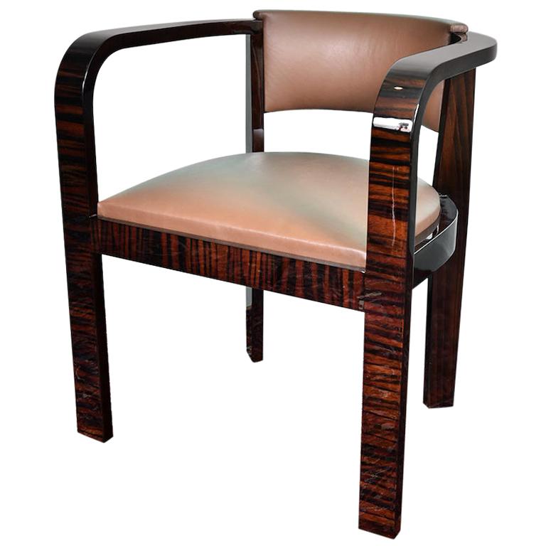 Art Deco French Office Chair in Macassar Wood at 1stDibs | art deco ...