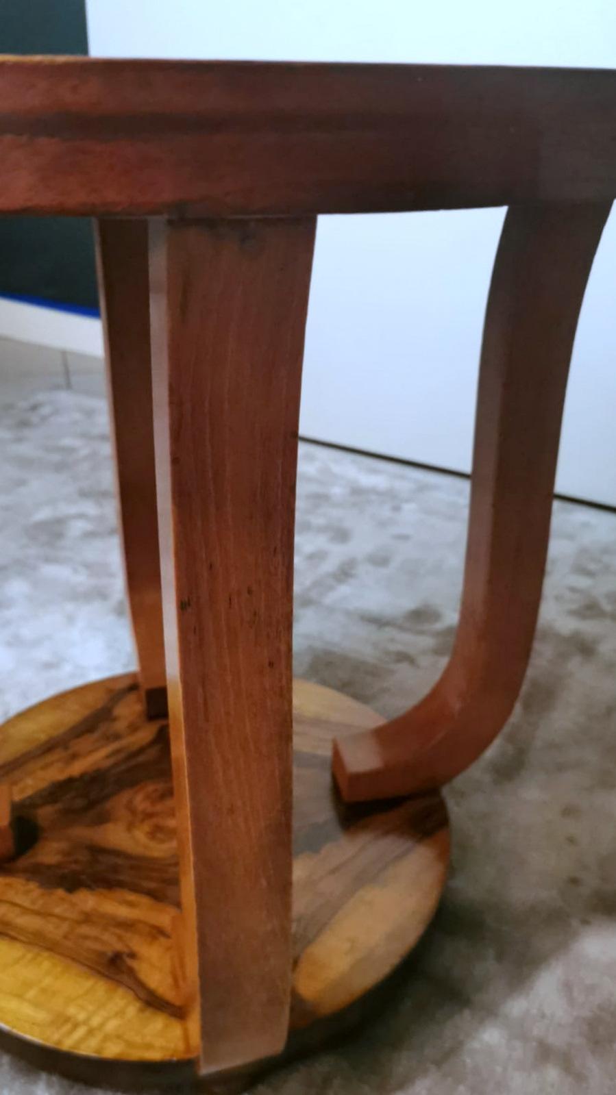 Art Deco French Round Tea/Coffee Table For Sale at 1stDibs