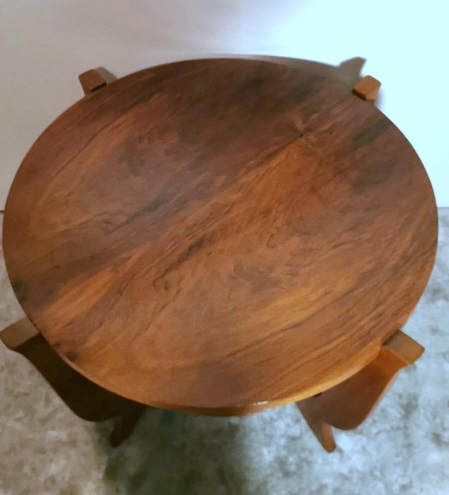 Art Deco French Round Tea/Coffee Table Low Structure For Sale at 1stDibs