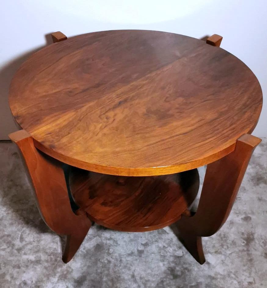 Art Deco French Round Tea/Coffee Table Low Structure For Sale at 1stDibs
