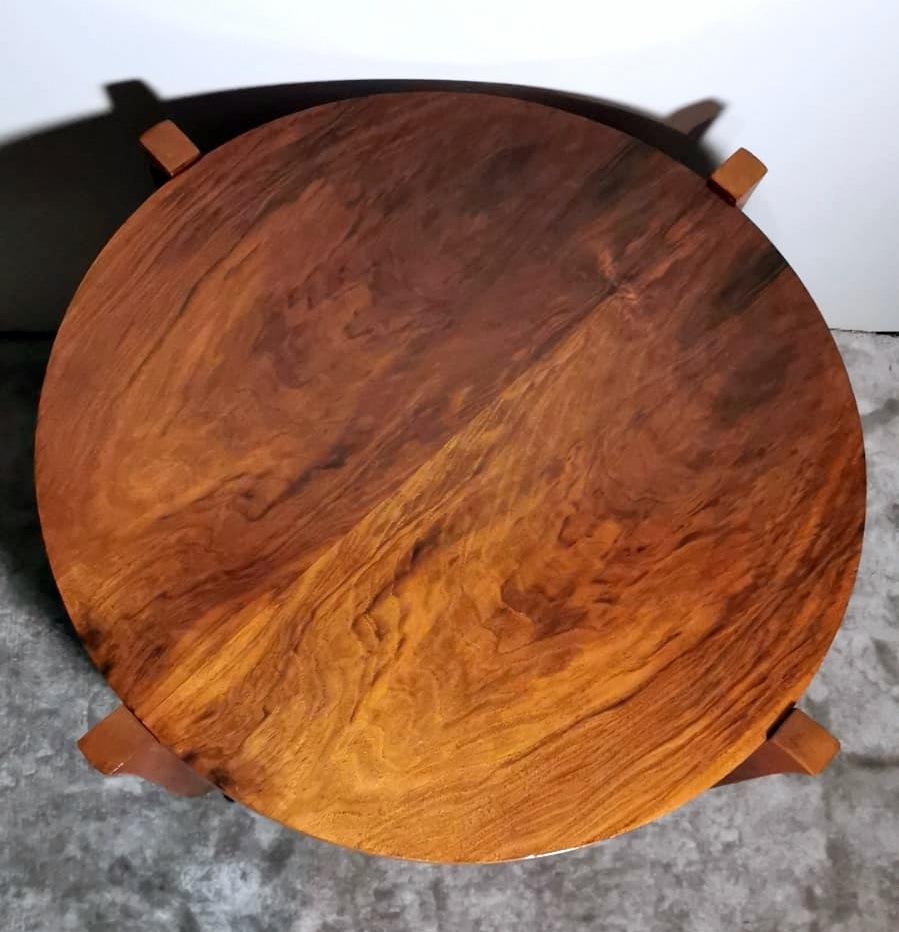 Art Deco French Round Tea/Coffee Table Low Structure For Sale at 1stDibs