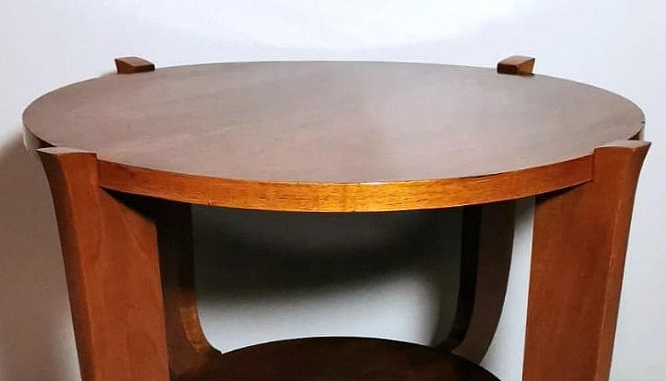 Art Deco French Round Tea/Coffee Table Low Structure For Sale at 1stDibs