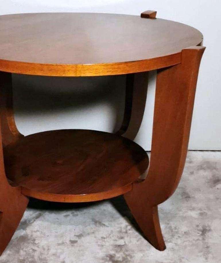Art Deco French Round Tea/Coffee Table Low Structure For Sale at 1stDibs