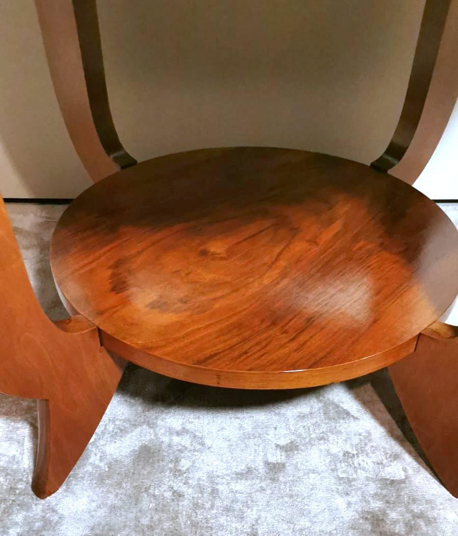 Art Deco French Round Tea/Coffee Table Low Structure For Sale at 1stDibs
