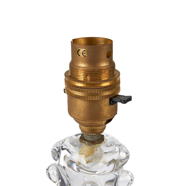 Art Deco French Schneider Crystal Glass Lamp Stand For Sale at 1stDibs ...