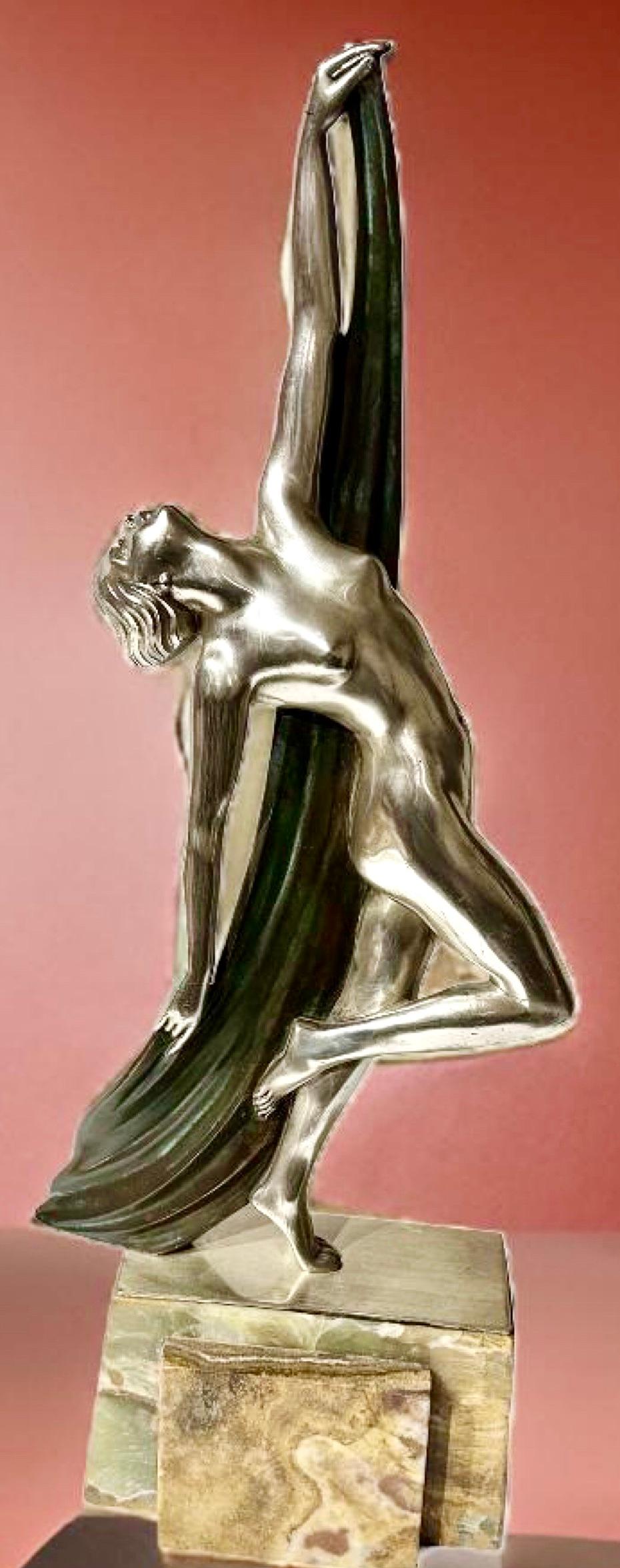 Art Deco French Sculptor Phillippe Draped Woman for Ovington Shop New ...