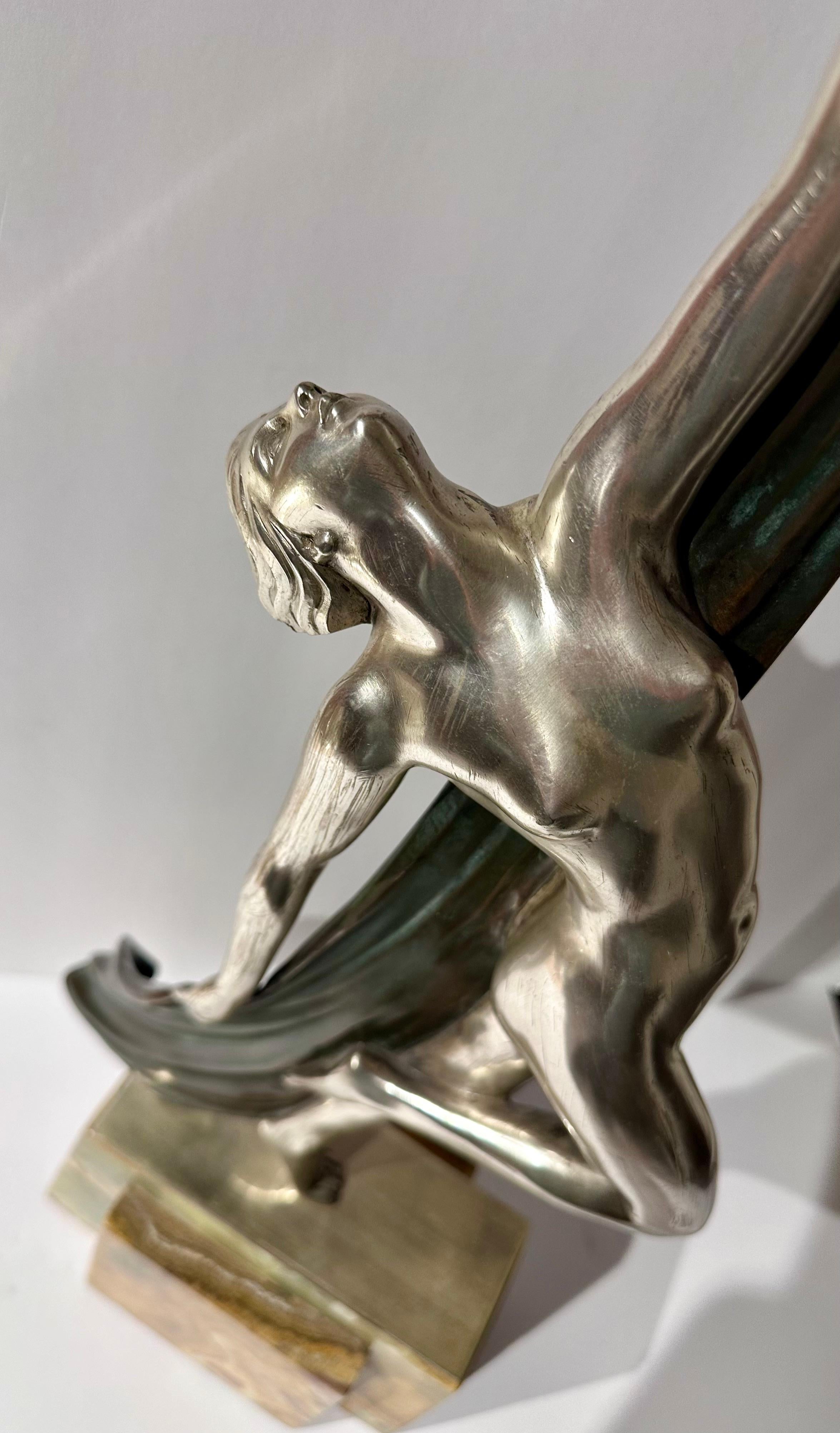 Art Deco French Sculptor Phillippe Draped Woman for Ovington Shop New ...