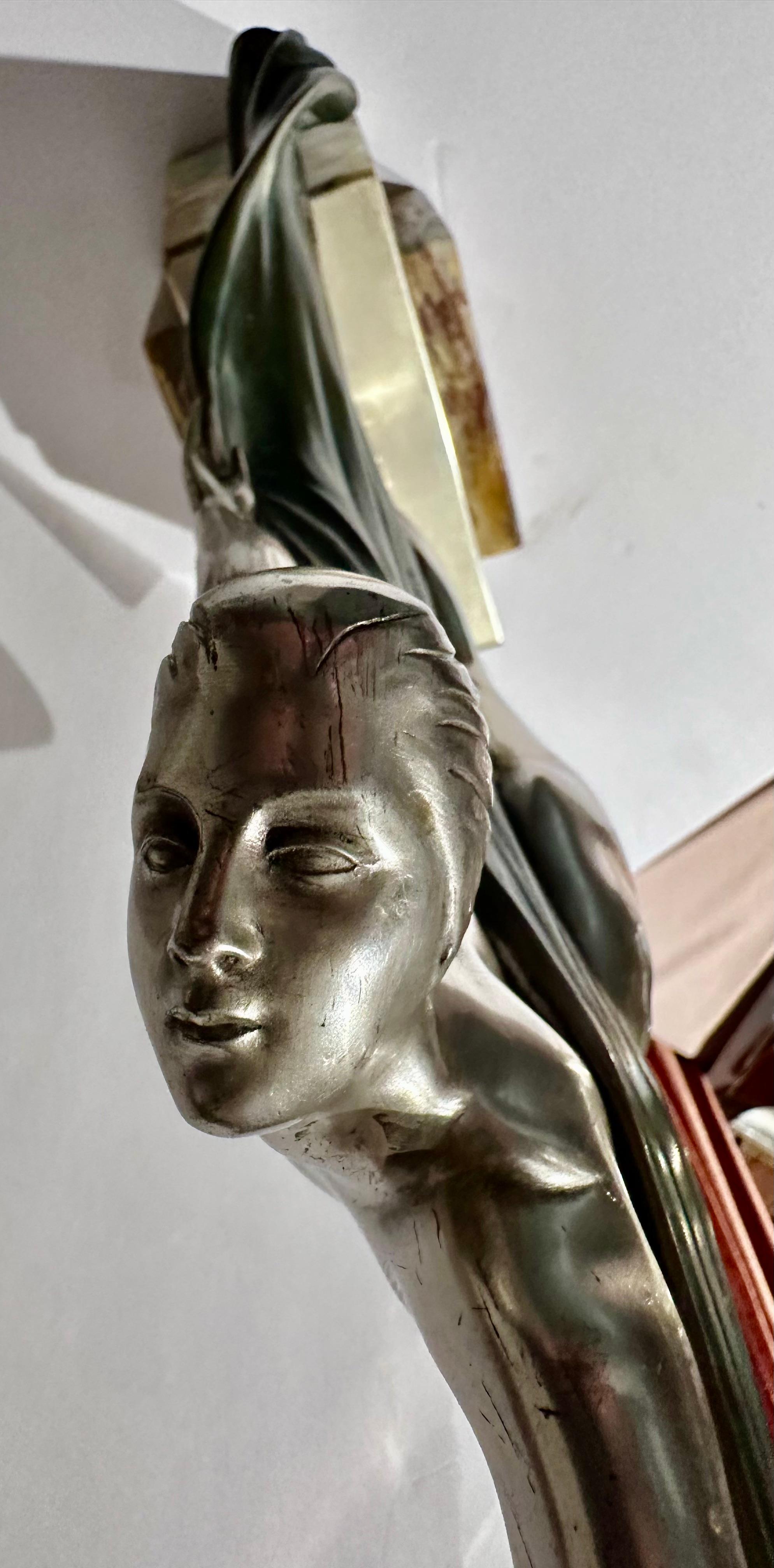 Art Deco French Sculptor Phillippe Draped Woman for Ovington Shop New ...