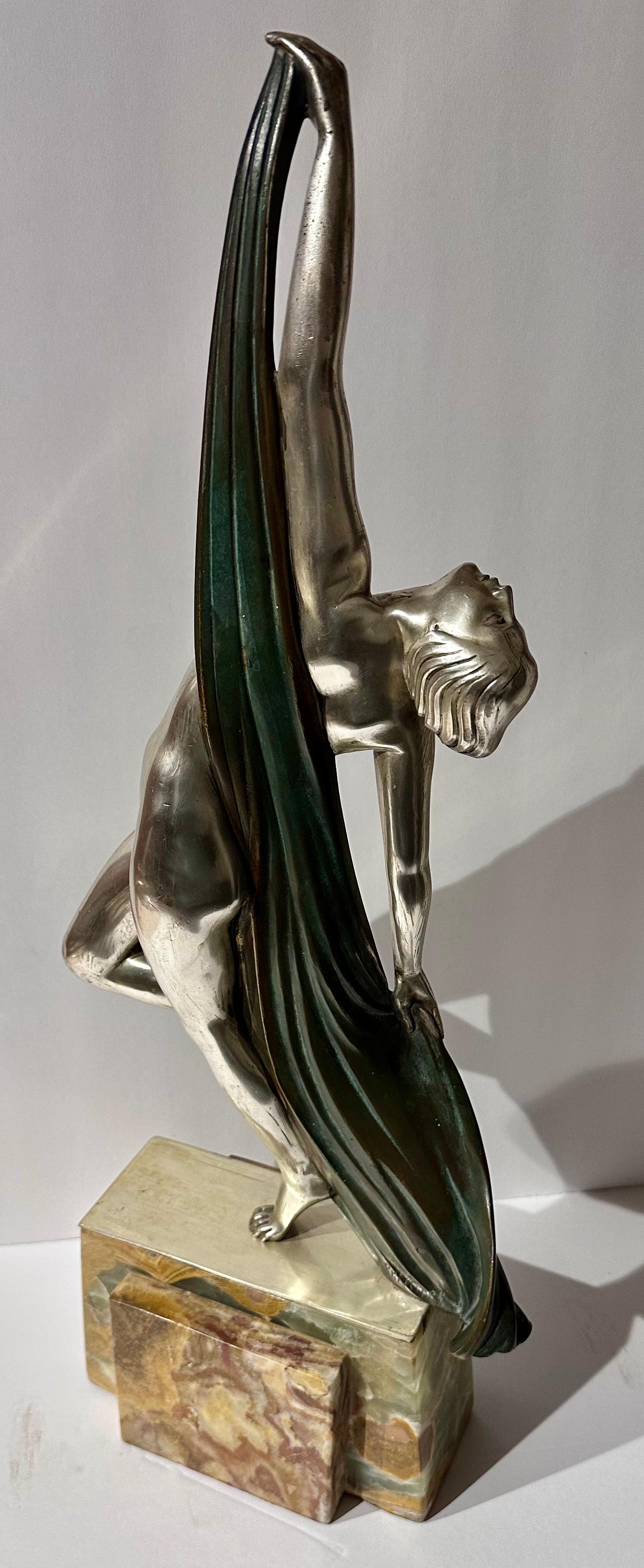 Art Deco French Sculptor Phillippe Draped Woman for Ovington Shop New ...