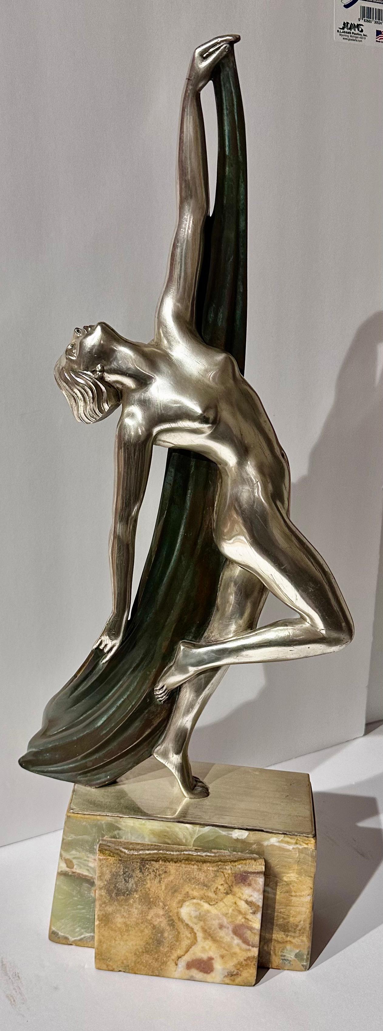 Art Deco French Sculptor Phillippe Draped Woman for Ovington Shop New ...
