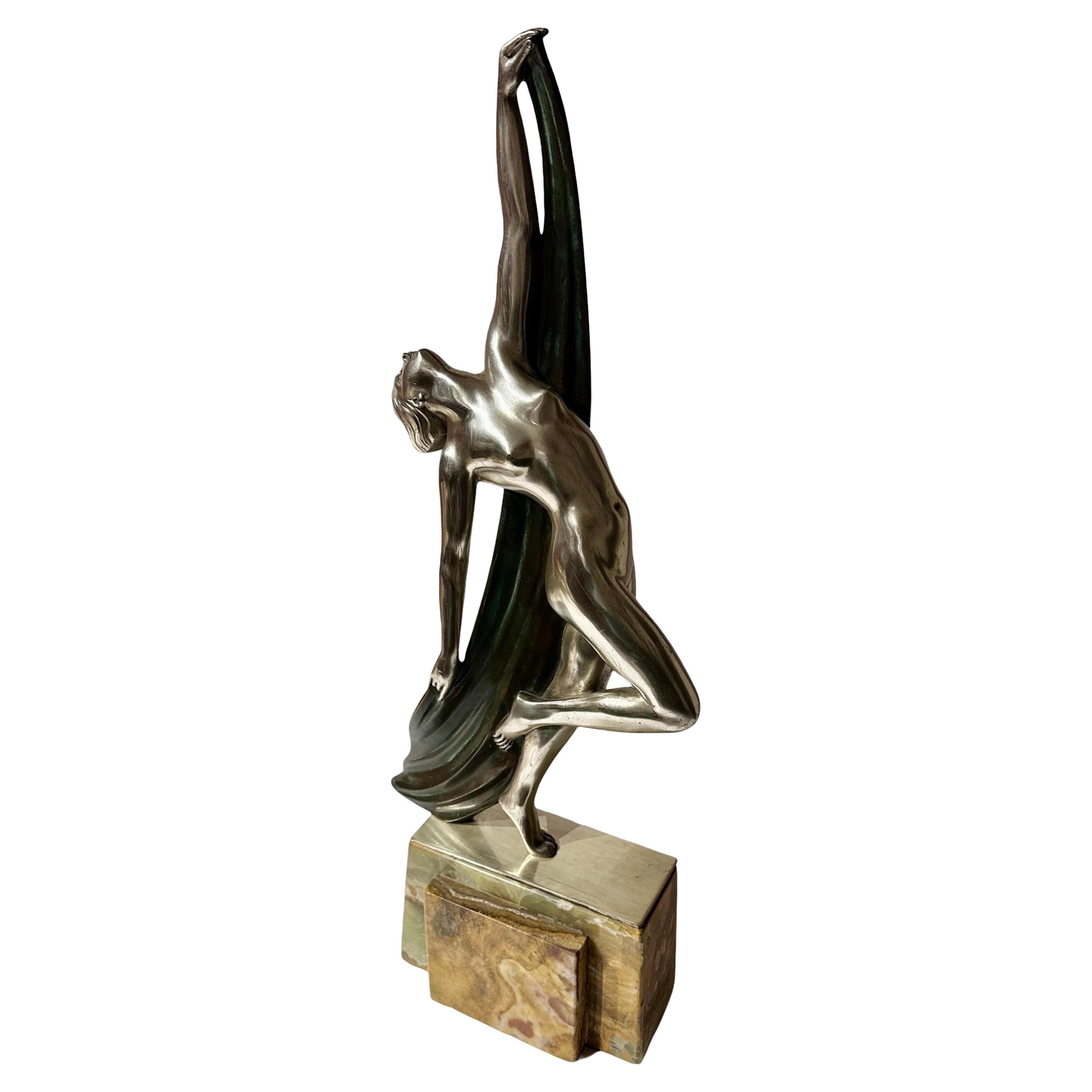 Art Deco French Sculptor Phillippe Draped Woman for Ovington Shop New ...