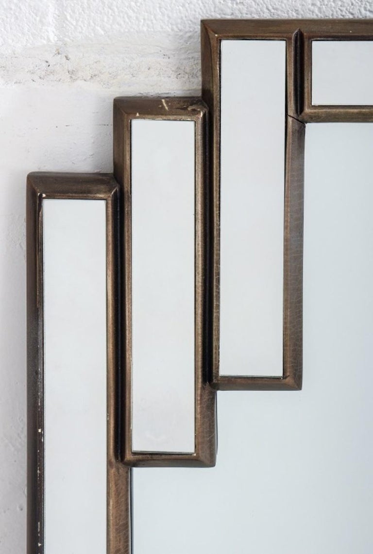Art Deco Gampel-Stoll Style Skyscraper Wall Mirror For Sale at 1stDibs