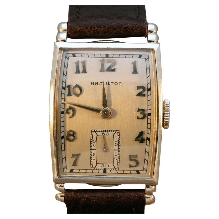 Art Deco Gents c1946, Fully Serviced, 10k GF Watch By Hamilton For Sale ...
