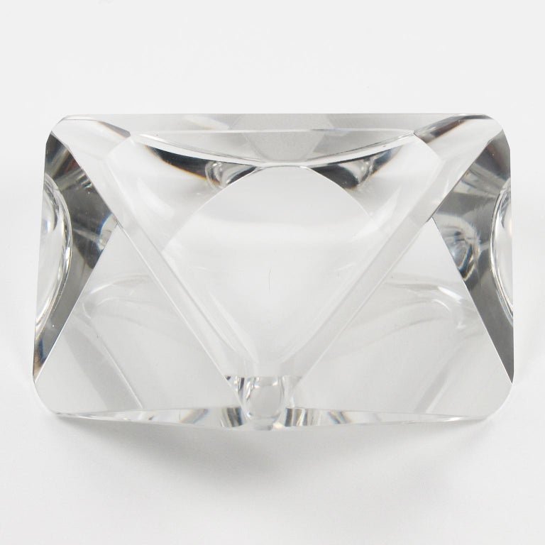 Art Deco Geometric Faceted Glass Cigar Ashtray Desk Tidy at 1stDibs ...