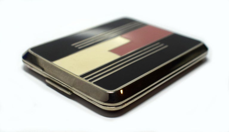 Art Deco Geometric Ladies Powder Compact Du Barry at 1stDibs