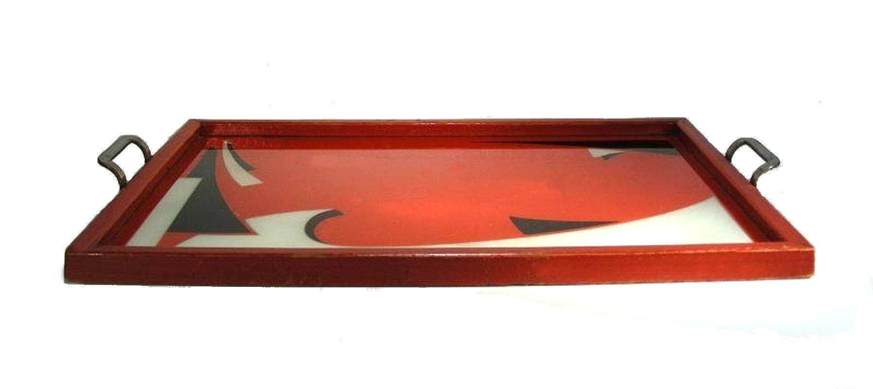 Art Deco Geometric Pattern Serving Tray, circa 1930 at 1stDibs