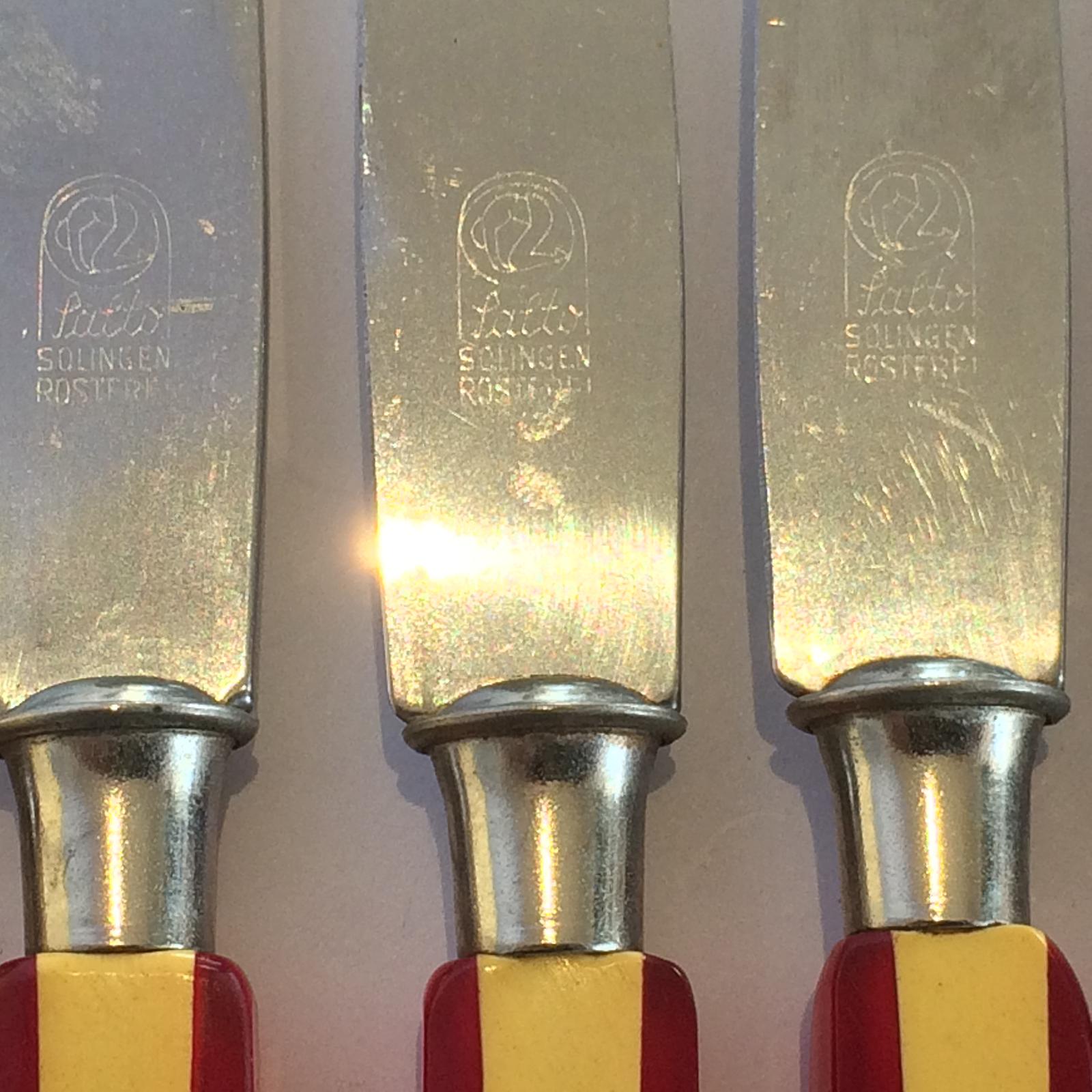 Art Deco German Bakelite Fruit Knife Set Holder at 1stDibs