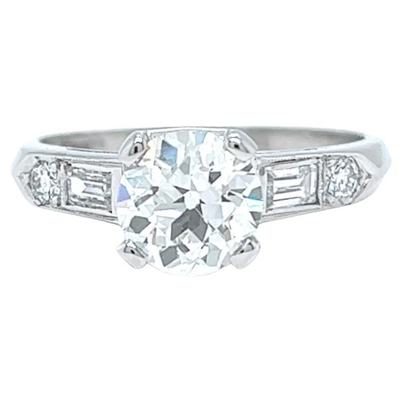 1.35 Carat Old European Brilliant Engagement Ring For Sale at 1stDibs ...