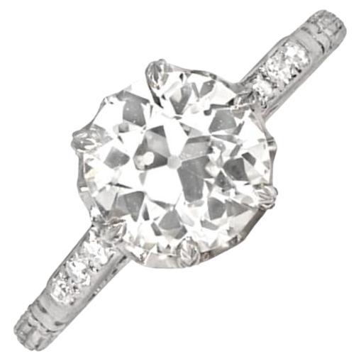 New Georgian Style Old Cut Diamond Gold And Platinum Solitaire Ring, 2.72ct For Sale at 1stDibs ...