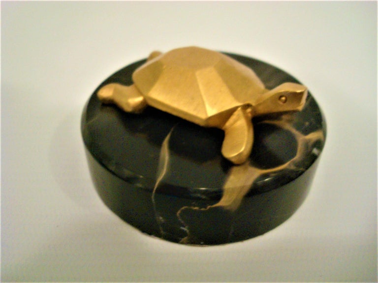 Art Deco Gilt Bronze Turtle Sculpture / Paperweight, 1920´s For Sale at ...