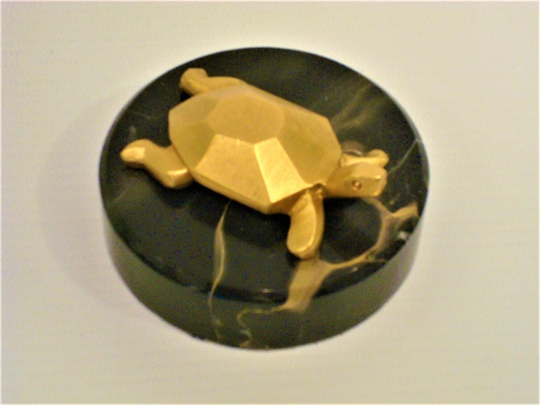 Art Deco Gilt Bronze Turtle Sculpture / Paperweight, 1920´s For Sale at ...
