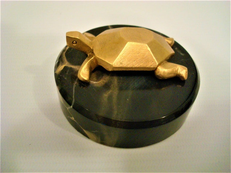 Art Deco Gilt Bronze Turtle Sculpture / Paperweight, 1920´s For Sale at ...