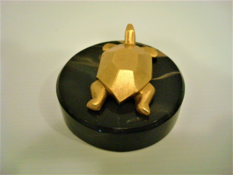 Art Deco Gilt Bronze Turtle Sculpture / Paperweight, 1920´s For Sale at ...