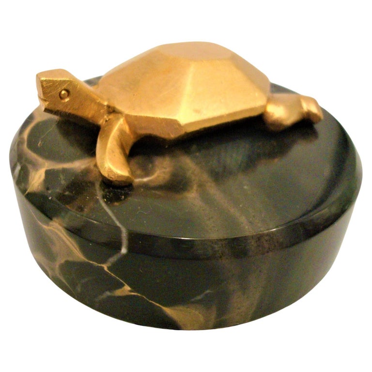 Art Deco Gilt Bronze Turtle Sculpture / Paperweight, 1920´s For Sale at ...