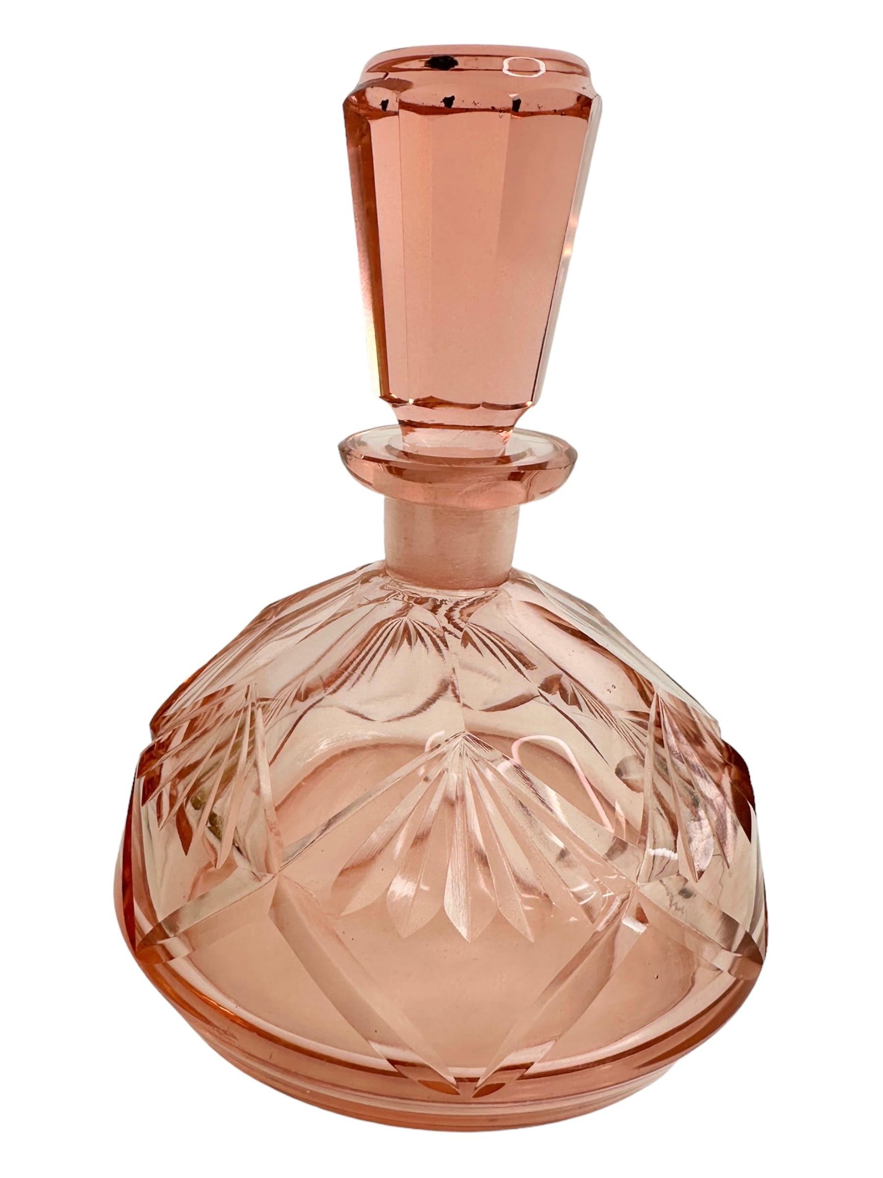 Art Deco Glass Perfume Bottle, vintage Austria 1930s For Sale at 1stDibs