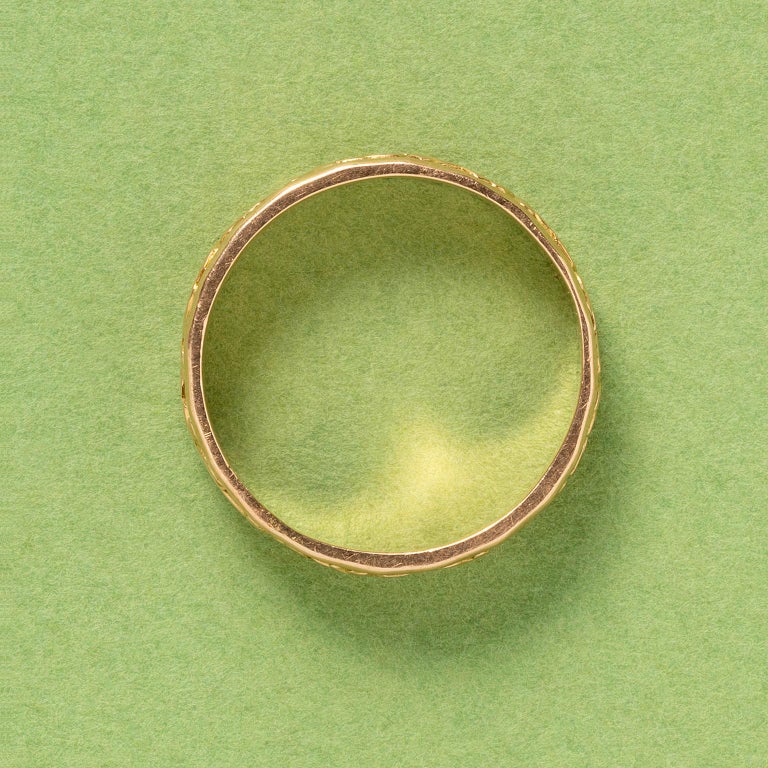 Art Deco Gold Ivy Band Ring For Sale at 1stDibs