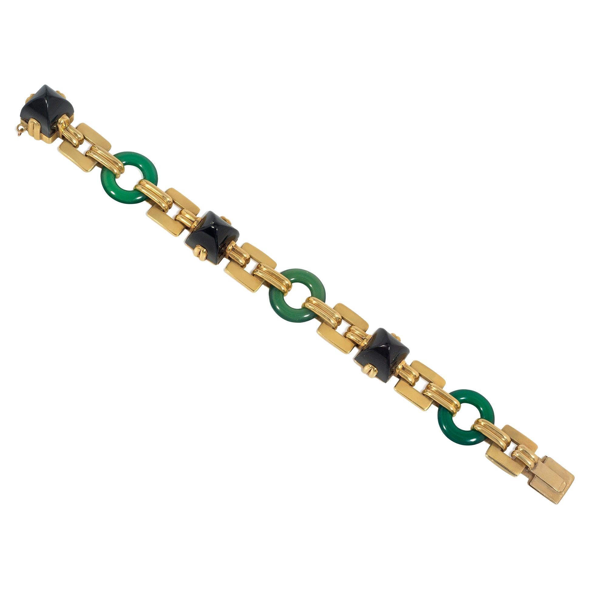 Antique English Gold Long Necklace of Anchor Chain Links For Sale at ...