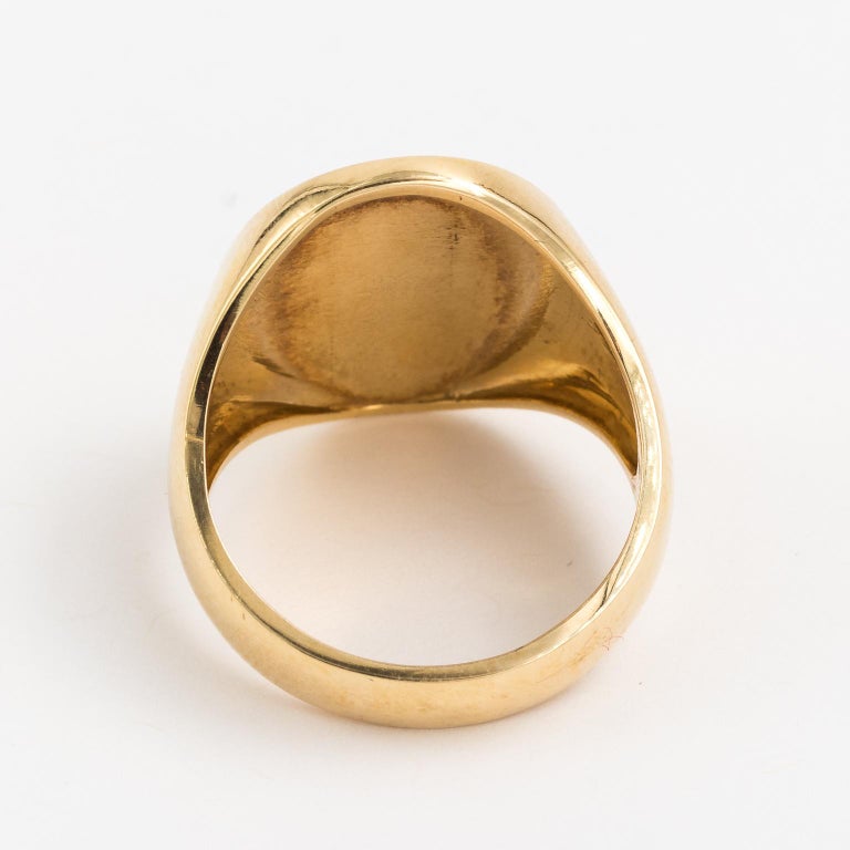 Art Deco Gold Signet Ring at 1stDibs | art nouveau signet ring