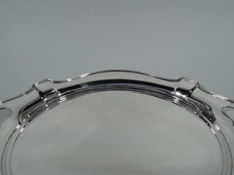 Art Deco Gorham Sterling Silver Serving Tray in Plymouth Pattern at 1stDibs
