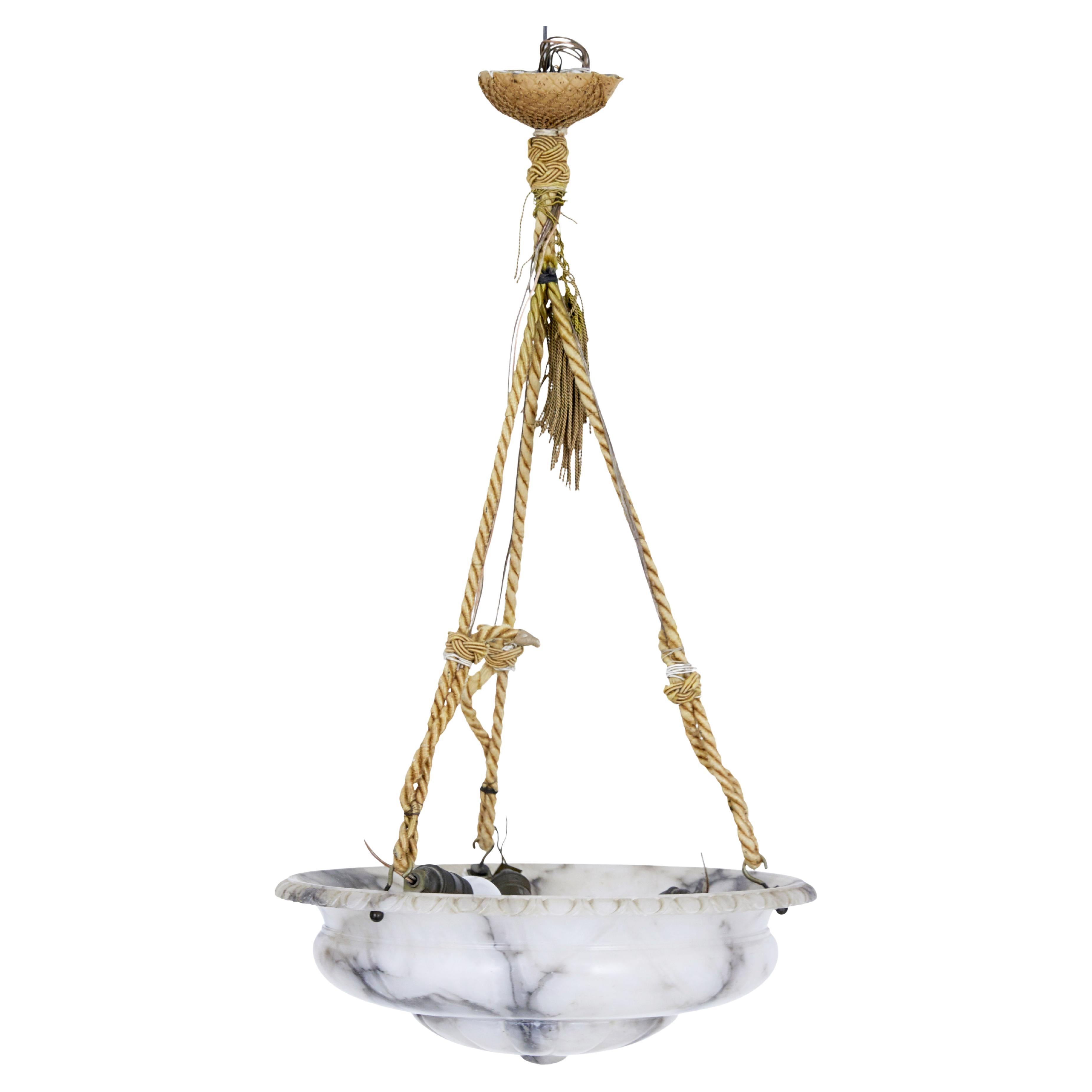 Art Deco Alabaster Dish Ceiling Light at 1stDibs