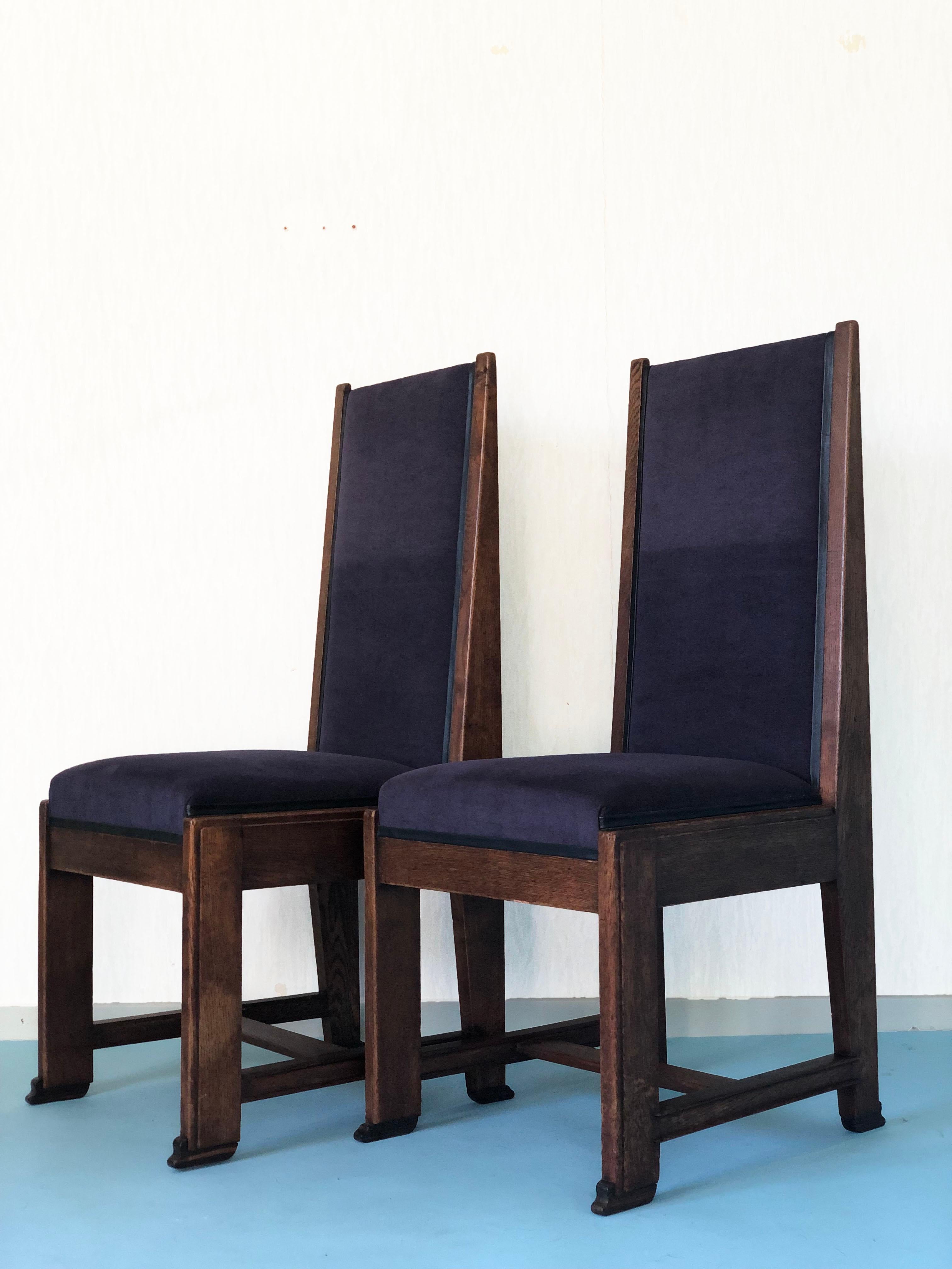 Art Deco Haagse School Dining Chair Frits Spanjaard 1930s Set of 4 For ...