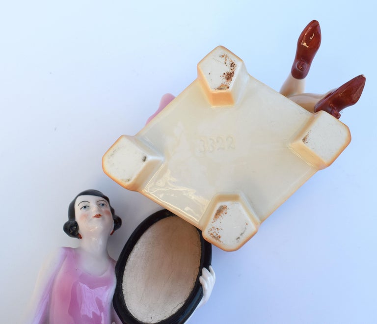 Art Deco Half Doll Powder Box, 1930s at 1stDibs
