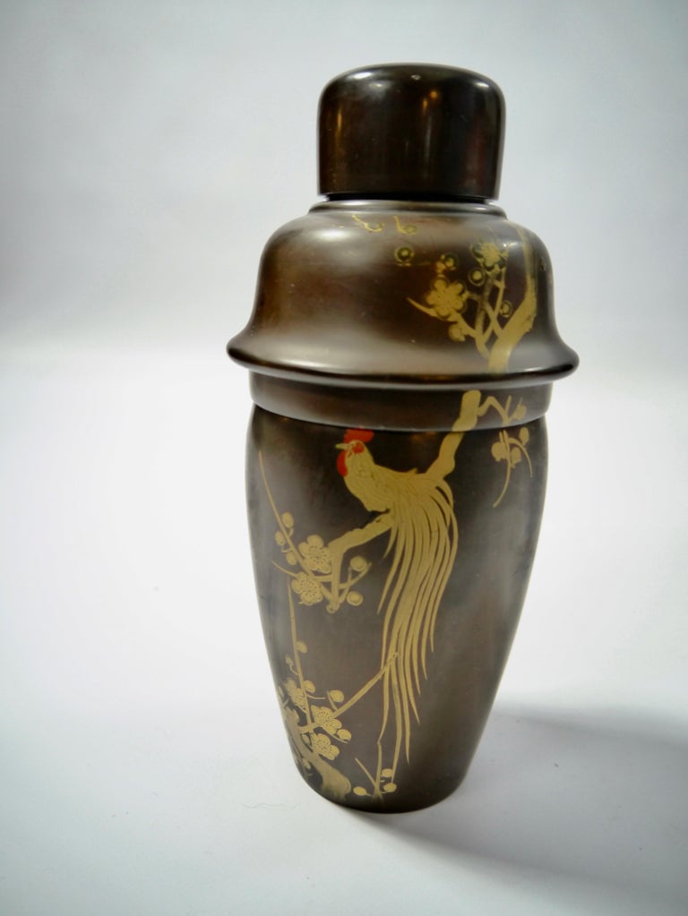Art Deco Hand Painted Bakelite Cocktail Shaker at 1stDibs | hand ...
