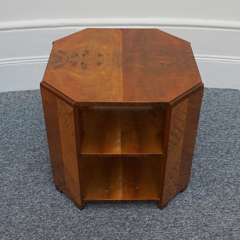 Art Deco Heal's of London Walnut Side Table Circa 1935 For Sale at 1stDibs