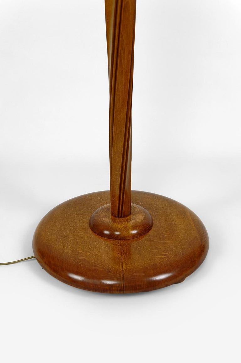 Art Deco Helical Floor Lamp with Opaline, France, circa 1930 For Sale ...