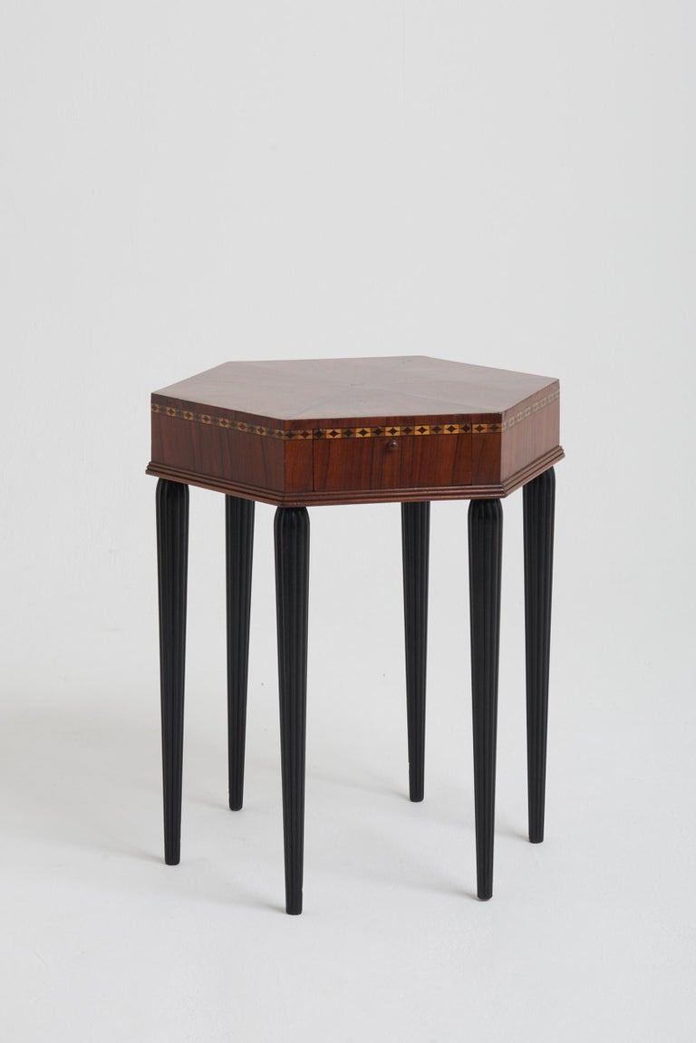 Art Deco Hexagonal Table For Sale at 1stDibs