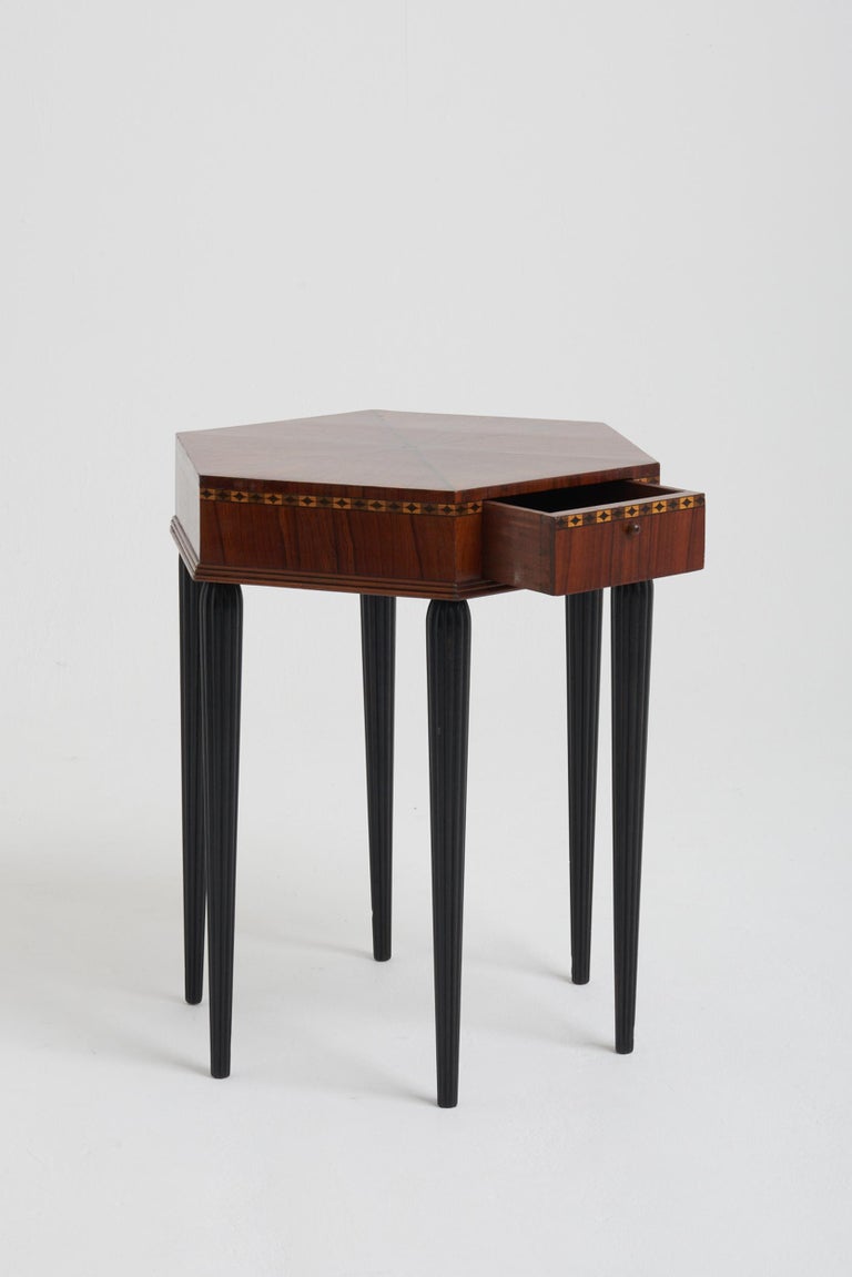 Art Deco Hexagonal Table For Sale at 1stDibs