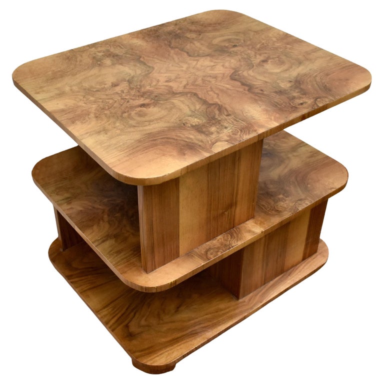 Art Deco High End Figured Walnut Sectional Book Table, English, c1930 ...