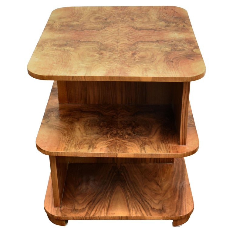 Art Deco High End Figured Walnut Sectional Book Table, English, c1930 ...