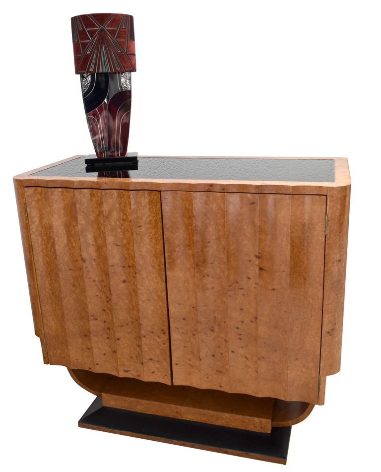 Art Deco High End Matching Pair of U Base Console Sideboard Cabinets ...